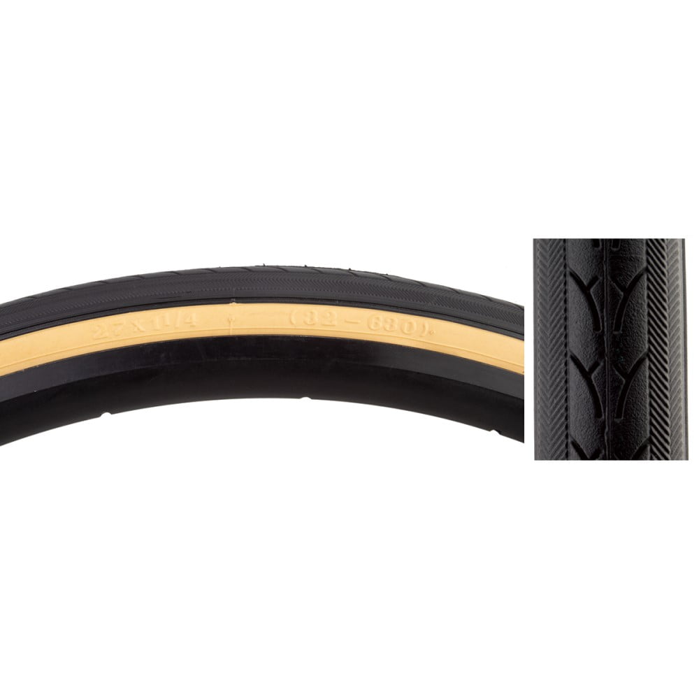 Sunlite Urban V44 Road Tire 27x1-1/4 Black/Gum Folding 30TPI 100psi 27 ...
