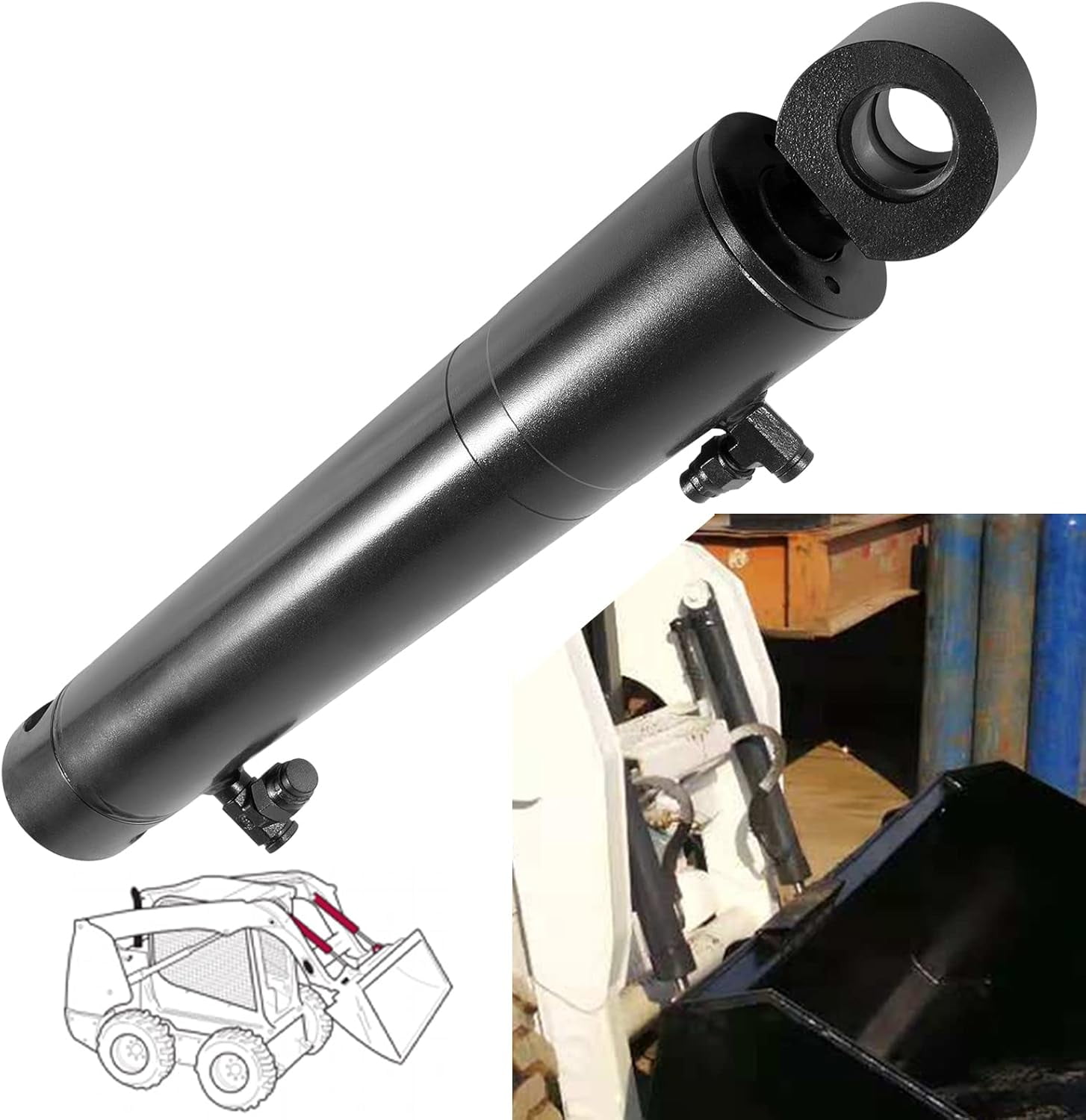 Sunluway 7117174 Hydraulic Bucket Tilt Cylinder for Bobcat Skid Steer ...
