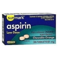 Sunmark Aspirin Pain Relief Regimen Low Dose, Chewable Orange, 36ct, 5 ...