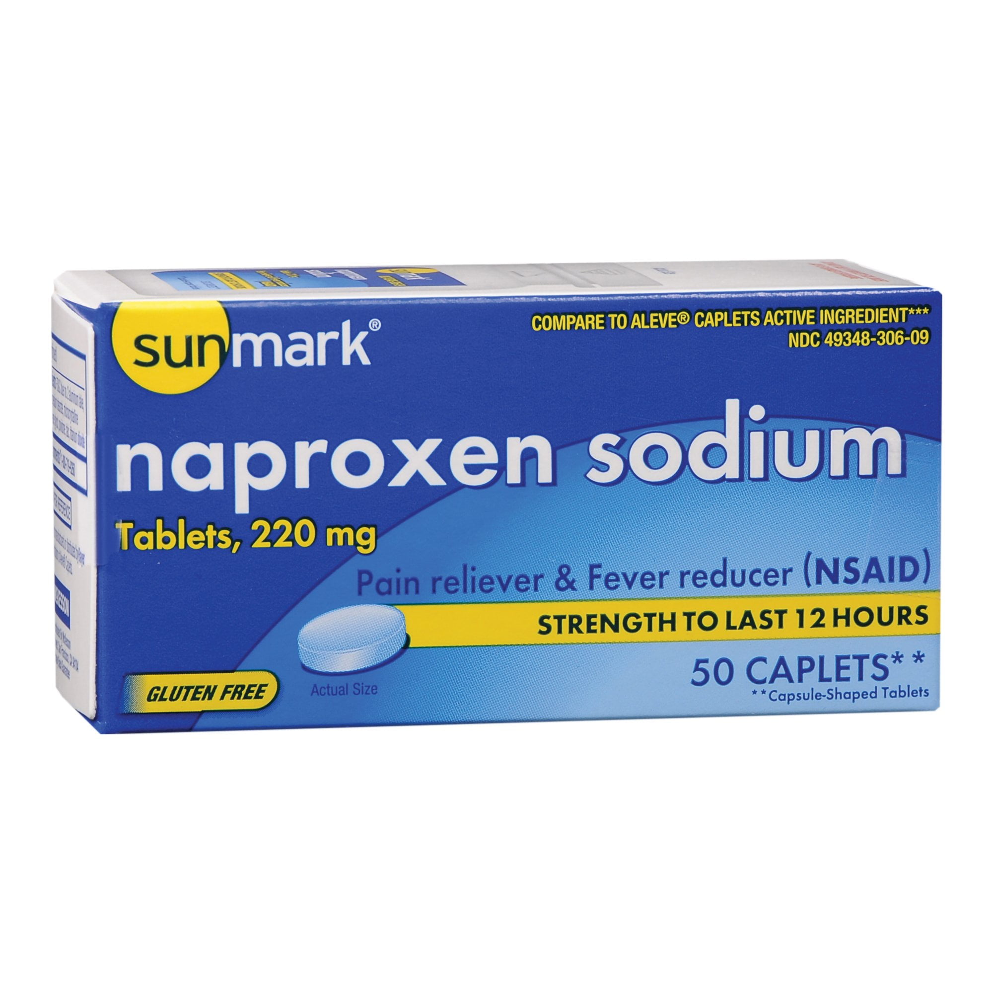 Sunmark Naproxen Sodium Caplets, 220 mg, 50 Count Nepal | Ubuy