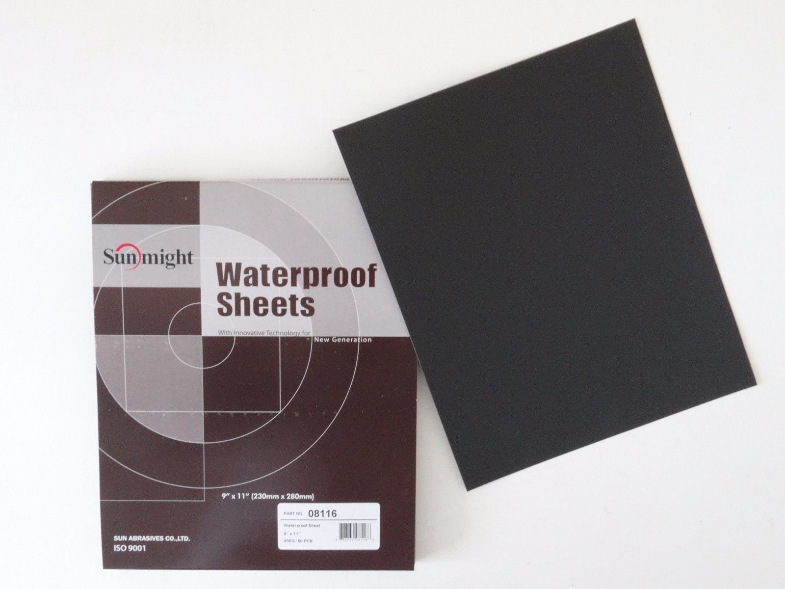 Sunmight SUA08116 9 x 11 in. Plain Sheet, P400 Grit, Aluminum Oxide ...