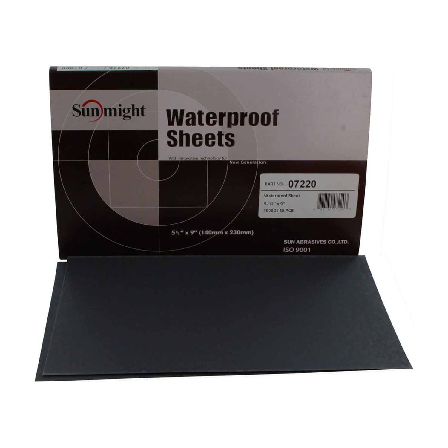 Sunmight SUA07220 5.5 x 9 in. Plain Sheet, P1000 Grit, Silicon Carbide ...