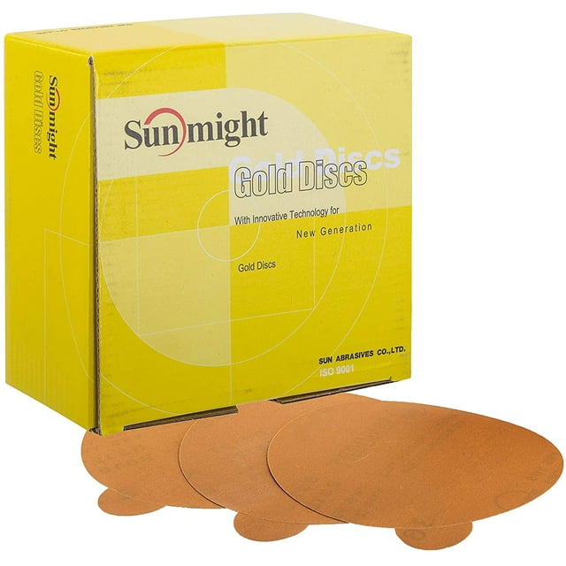 Sunmight Gold 6" 400G PSA No Hole Disc, 02316, 100 Discs - Walmart.com