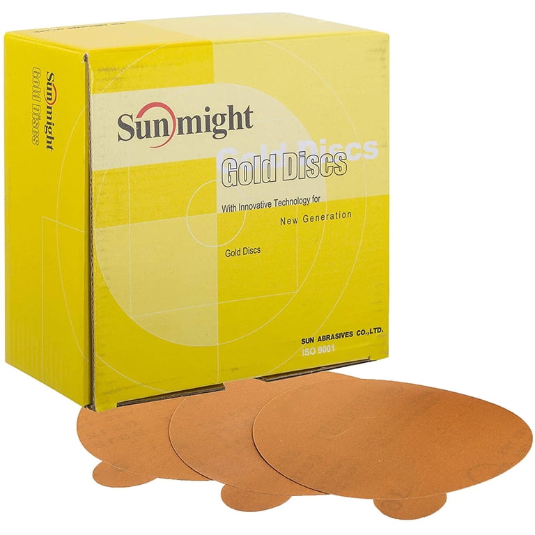 Sunmight Sanding Discs Sunmight Gold 6" 80 Grit PSA No-Hole Sanding ...