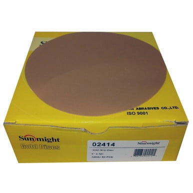 Sunmight Gold Hook & Loop 6 in. No Hole Sanding Discs 320 Grit (50/Box ...