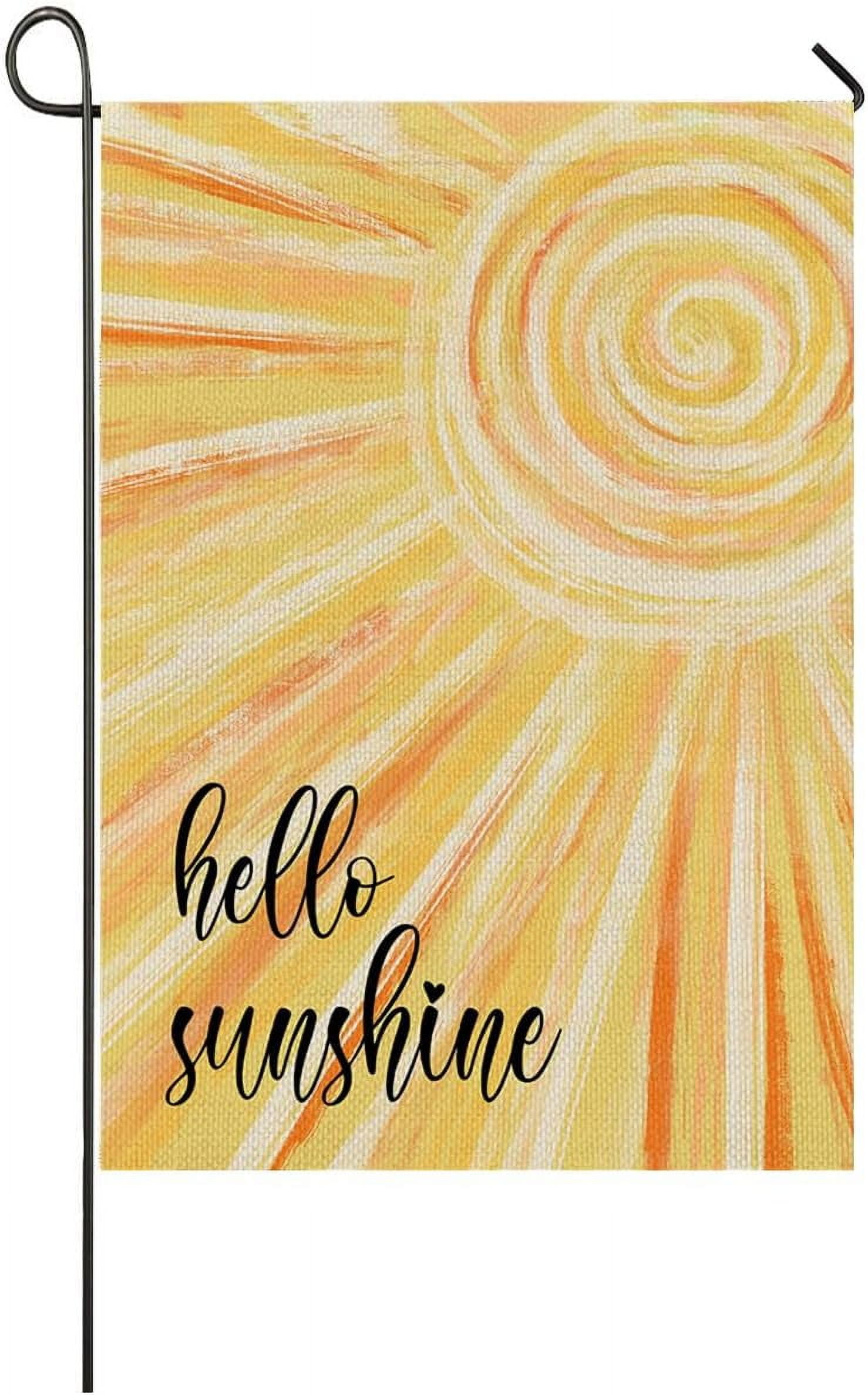 Sunmmer Flag Vertical Double Sided Hello Sunshine Holiday Farmhouse ...