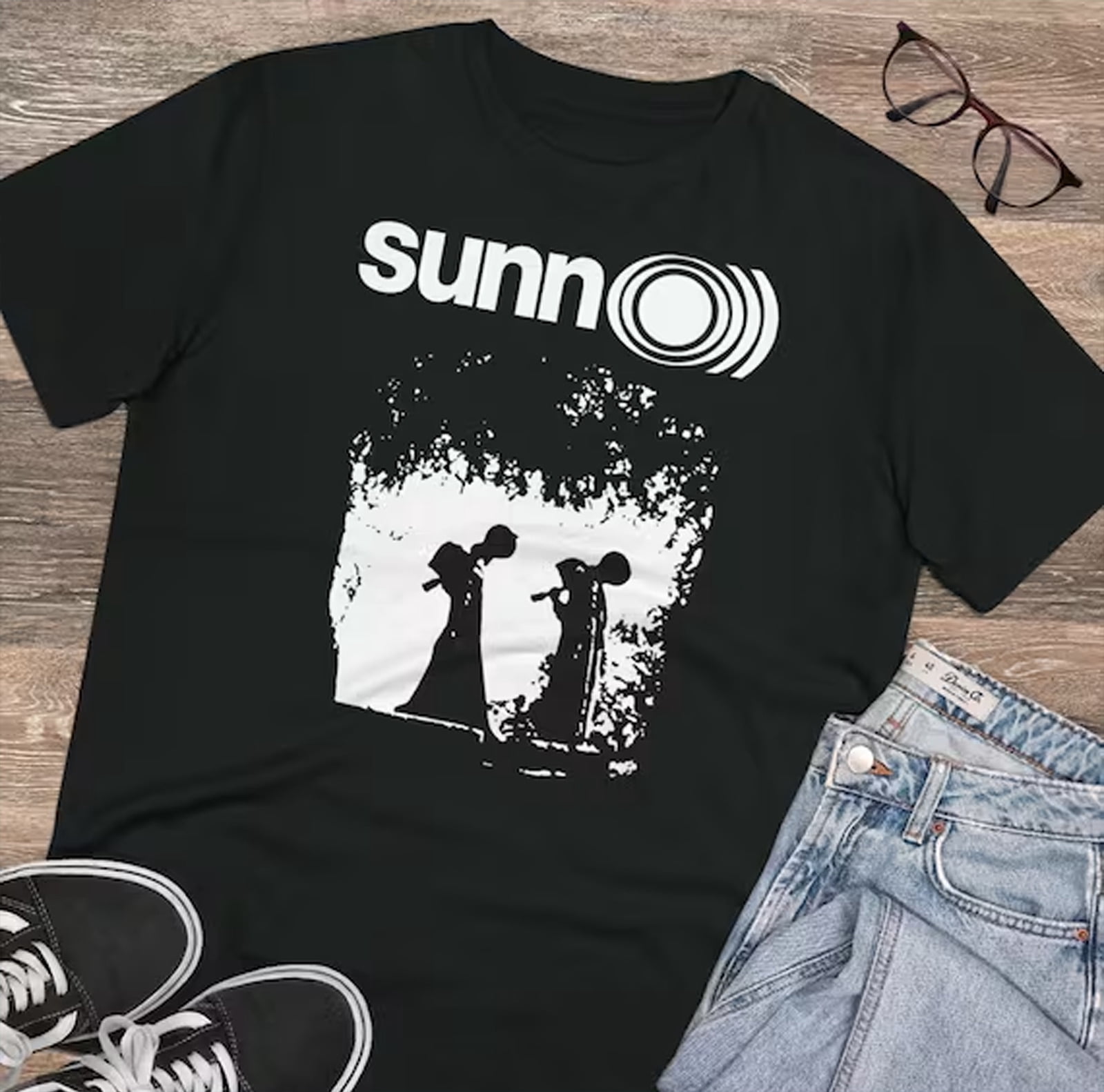 Sunn O Doom Black Metal Band Men's Black Tee T Shirt Men - Walmart.com