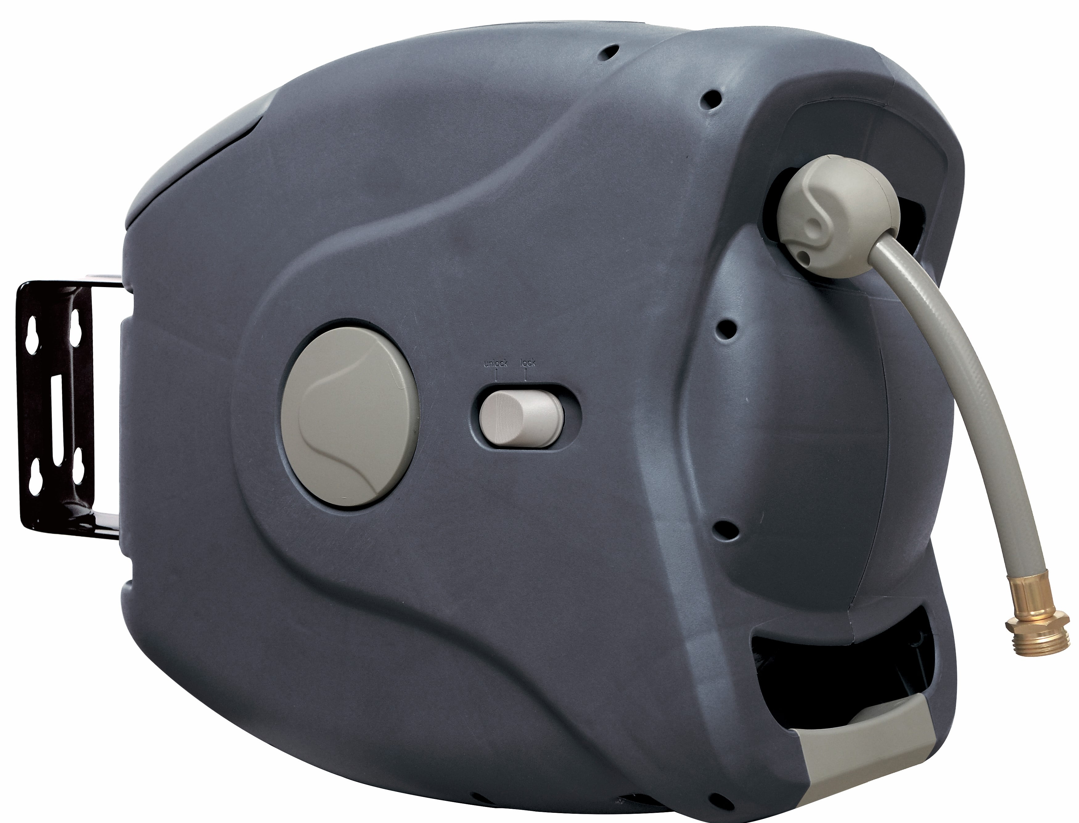 Sunneday XG-30B 5/8" 100ft Retractable Hose Reel, Charcoal - Walmart.com