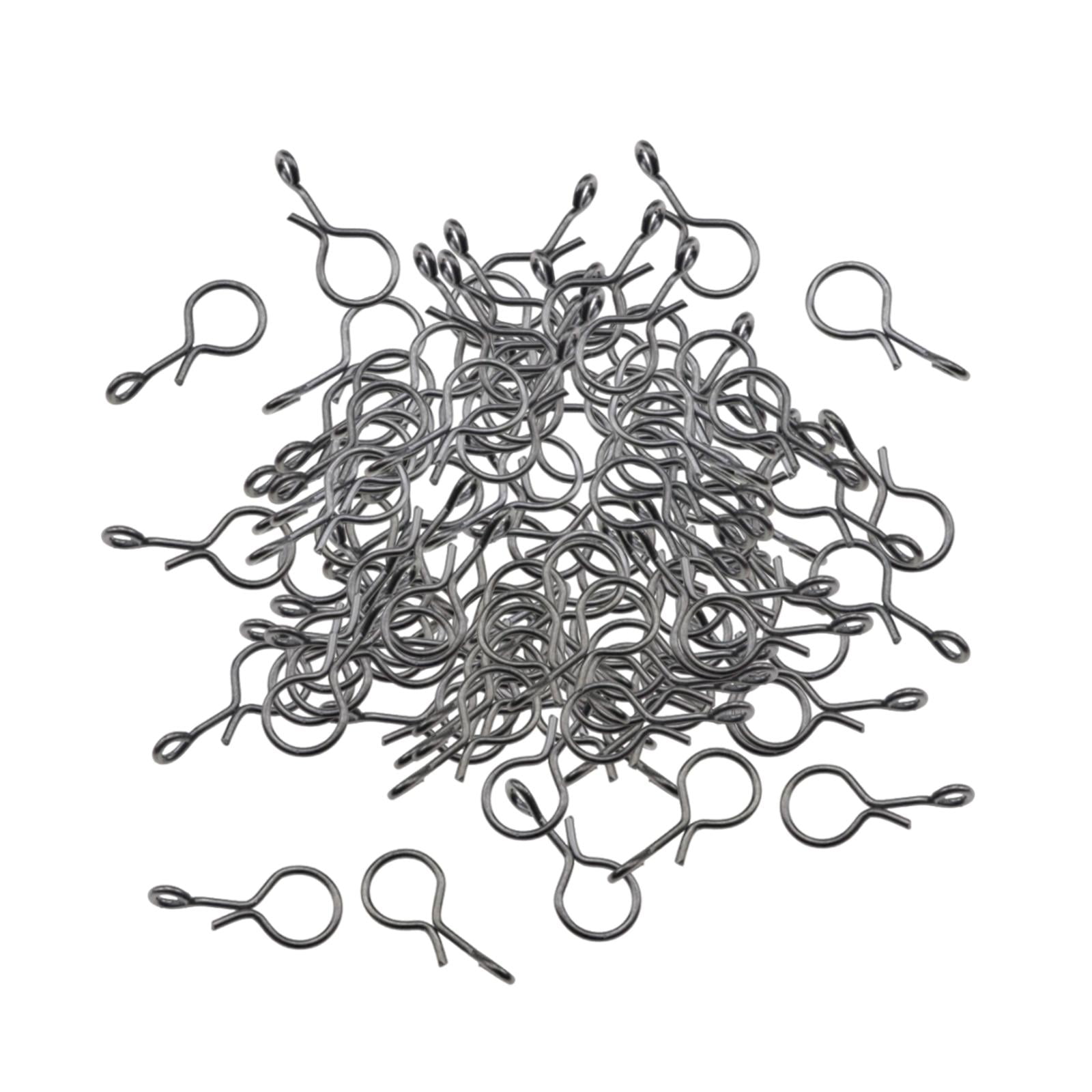 SunniMix 100 Pieces Fly Fishing Snap Strong Stainless Steel Lure ...