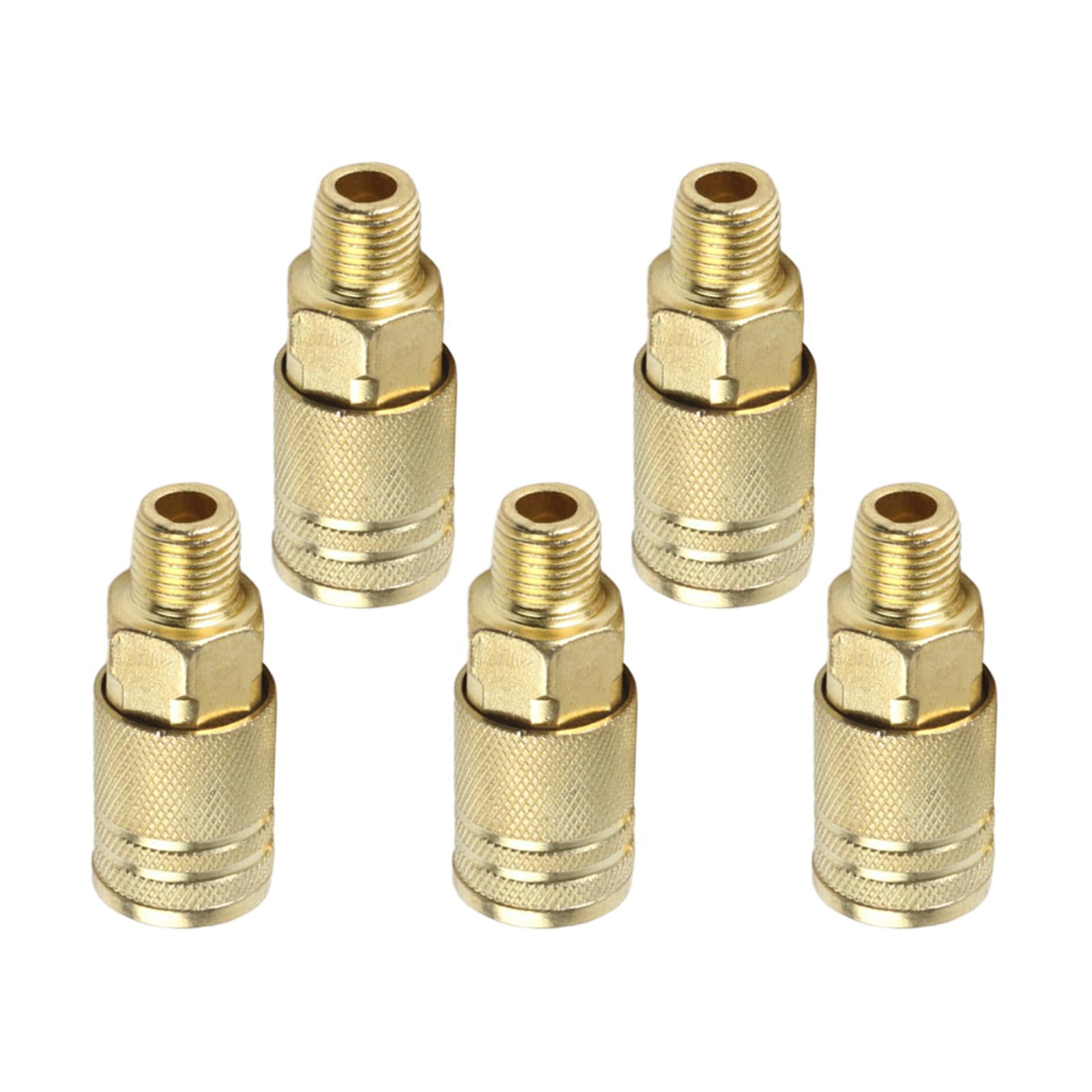 SunniMix 5 Pieces Air Coupler and Plug Air Line Hose Fitting Coupling ...