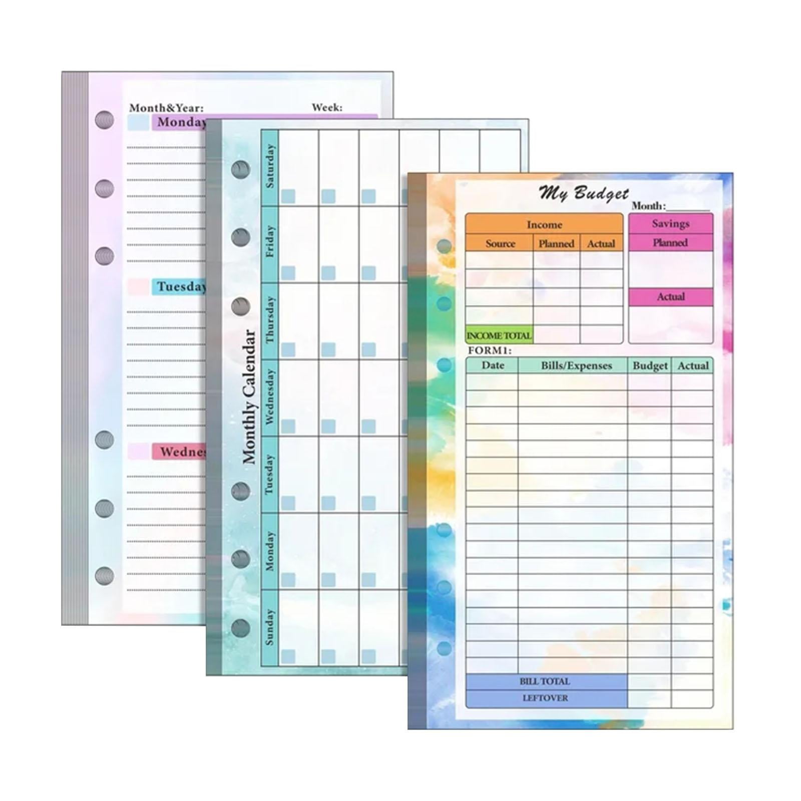 SunniMix 6--Loose-leaf paper A6 refill paper A6 binder planner insert ...