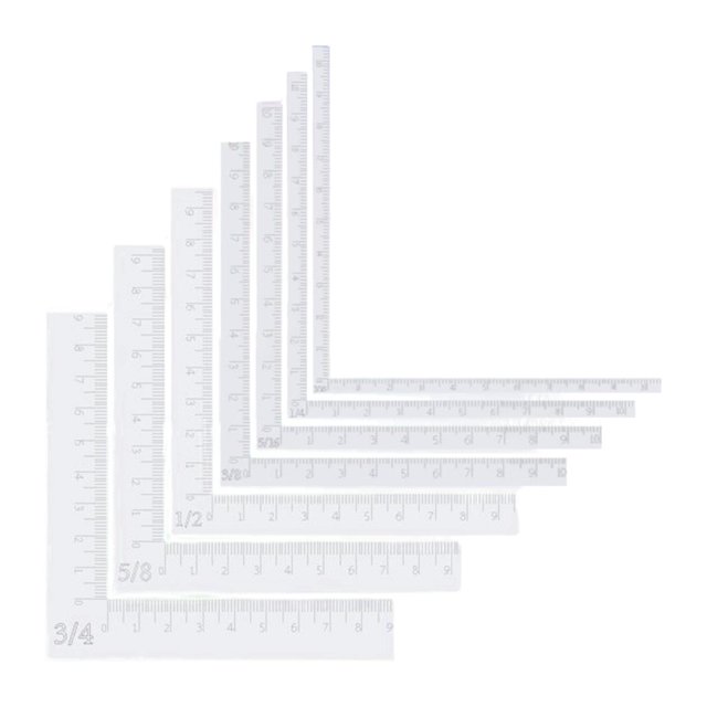 SunniMix 7 Pieces Clear Positioning Ruler Kit for Paper Craft Card ...