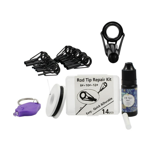 SunniMix Fishing Rod Tip Repair Kit Accessories Mini Fishing Rod Tips ...