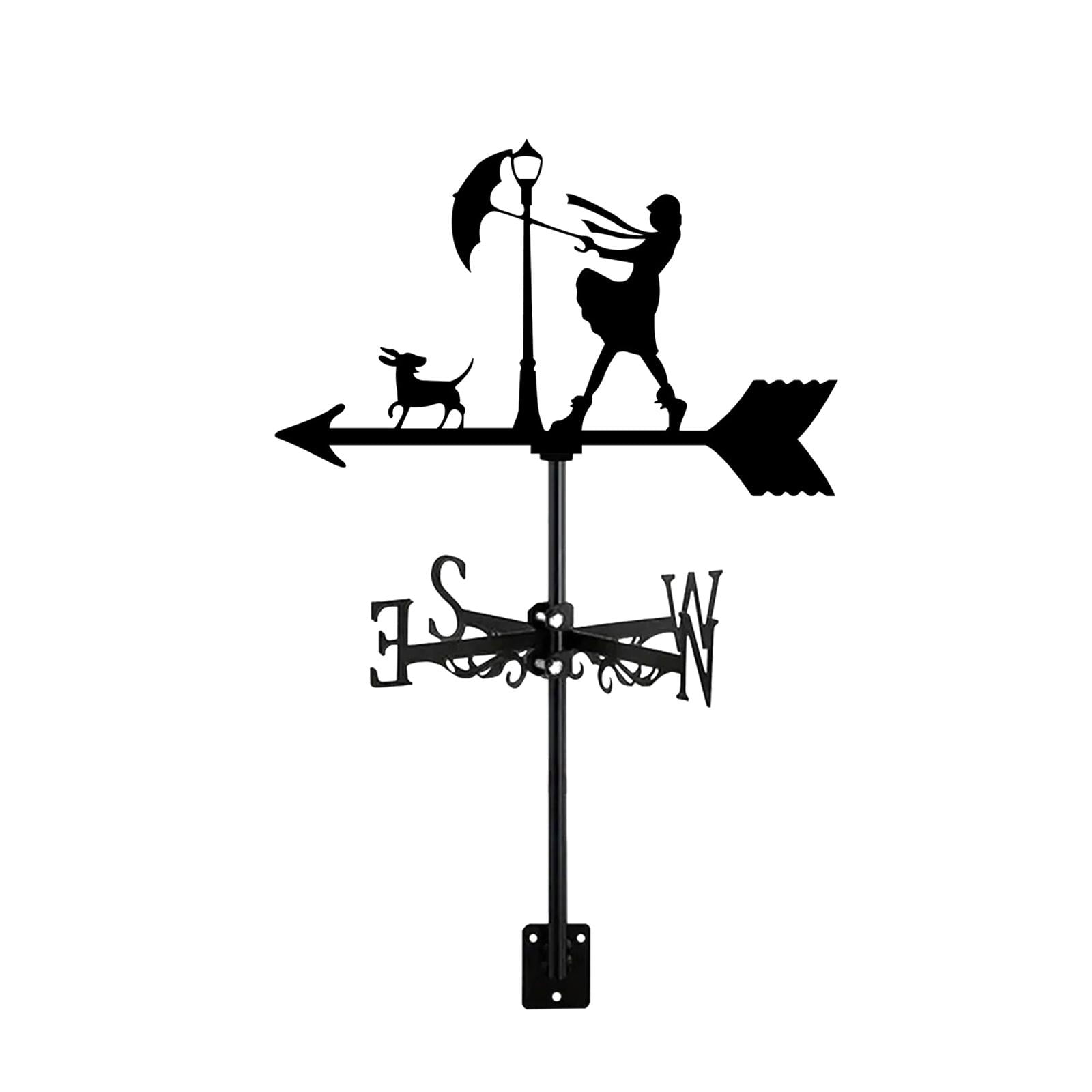 SunniMix Metal Weathervane Decorative Vintage Wind Vane for Outdoor ...
