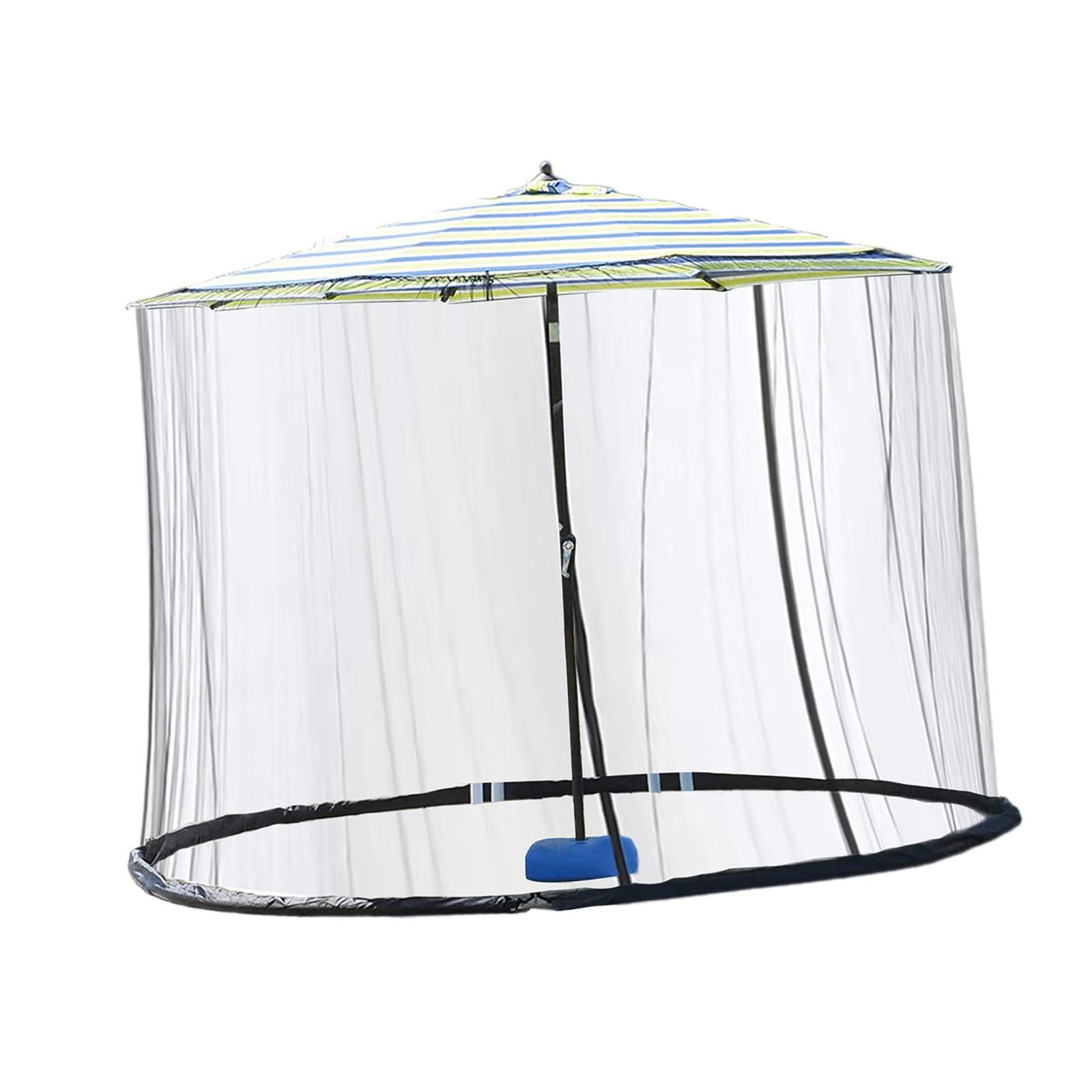SunniMix Patio Umbrella Net Camping Umbrella with Zipper Door Feet ...