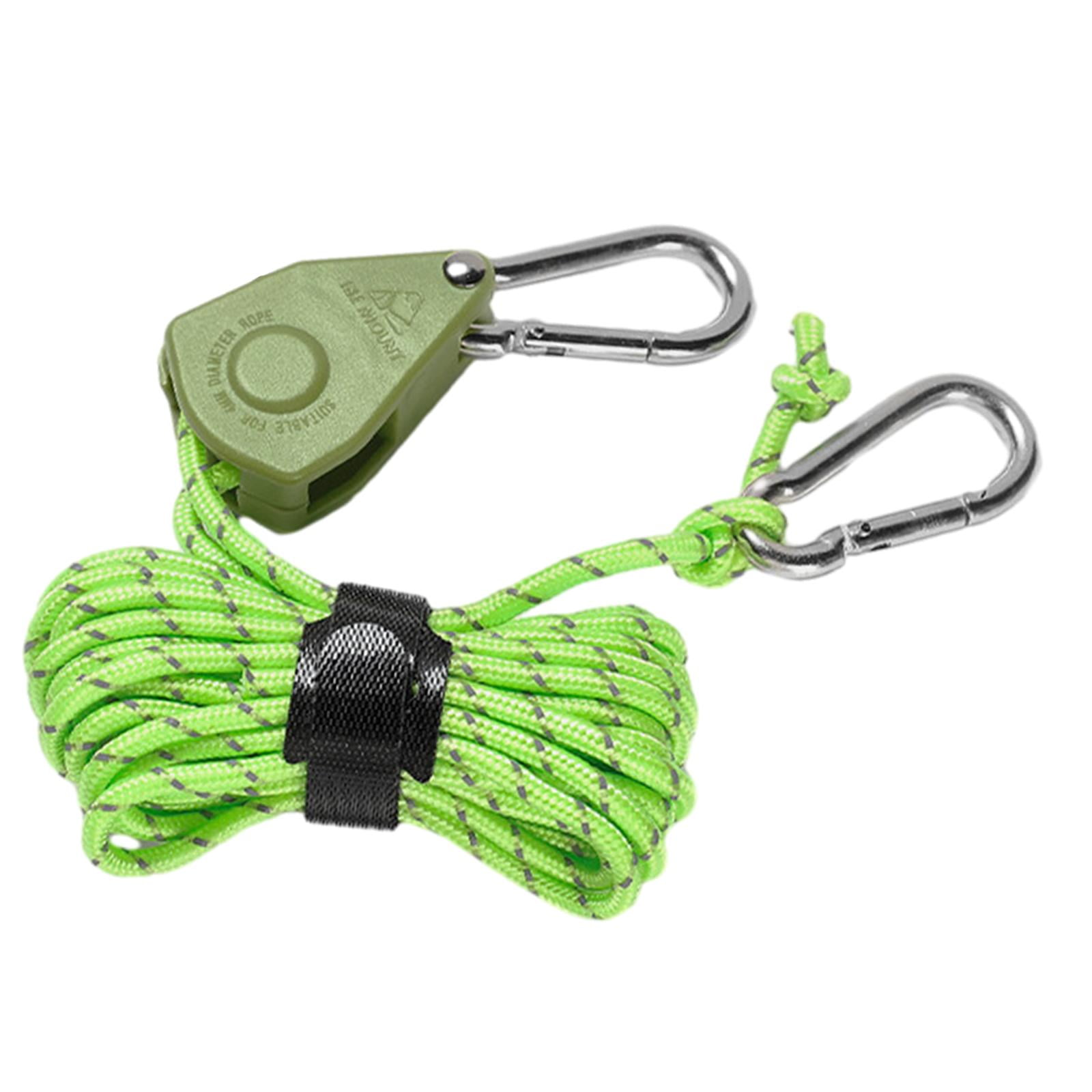 SunniMix Pulley Ratchet Rope Hanger Tent Rope Pulley Regulator Non Slip ...