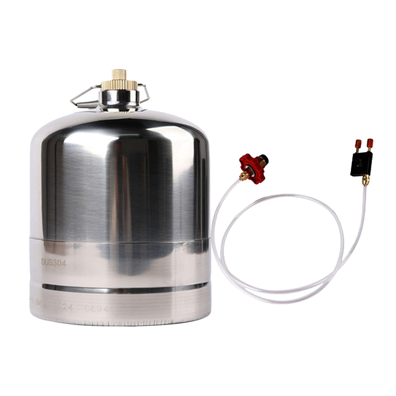 SunniMix Stainless Steel Gas Bottle Inflatable Gas Tank Fuel Canister ...