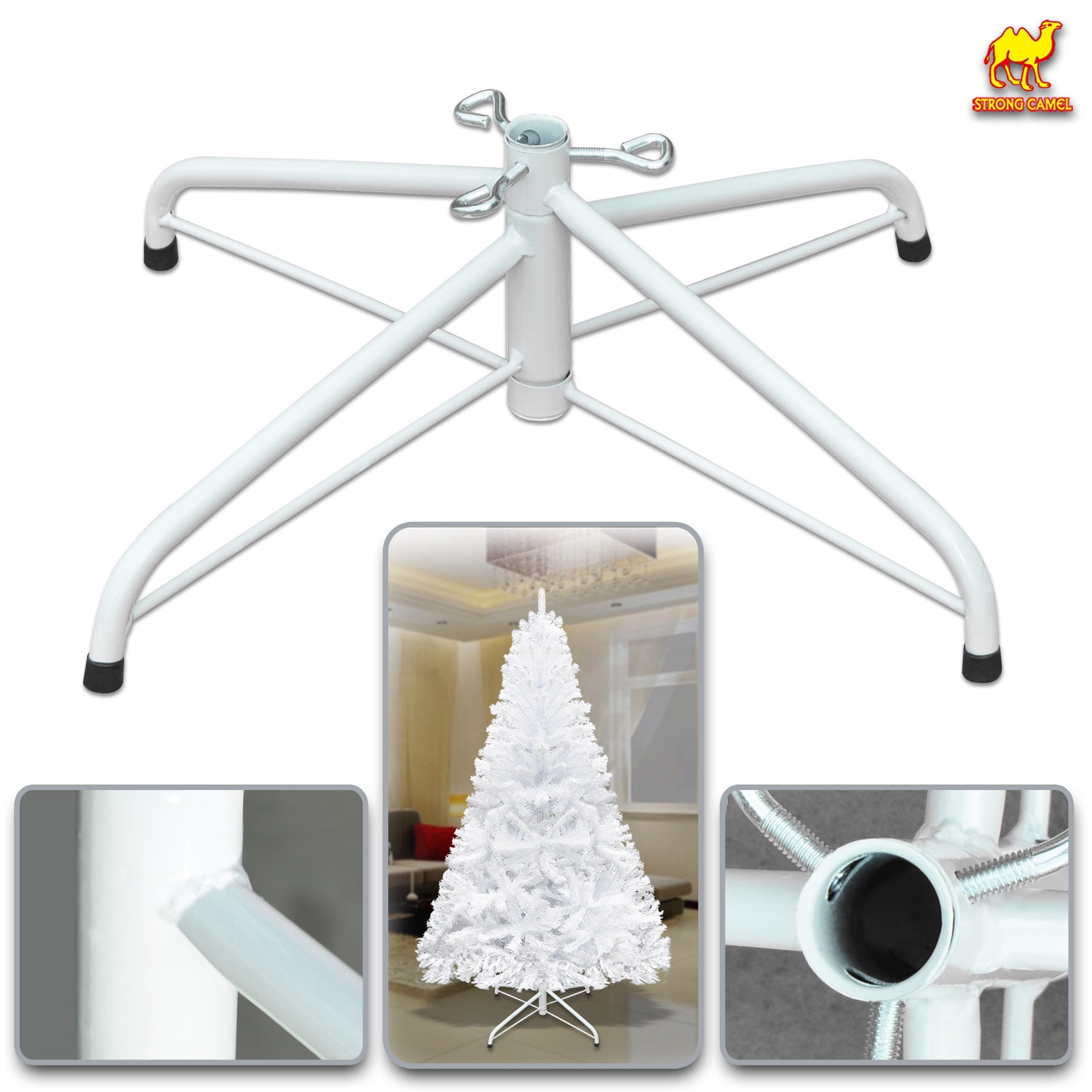 Sunny 17.7-Inch Tree Stand,Foldable Christmas Tree Base for 6 ...