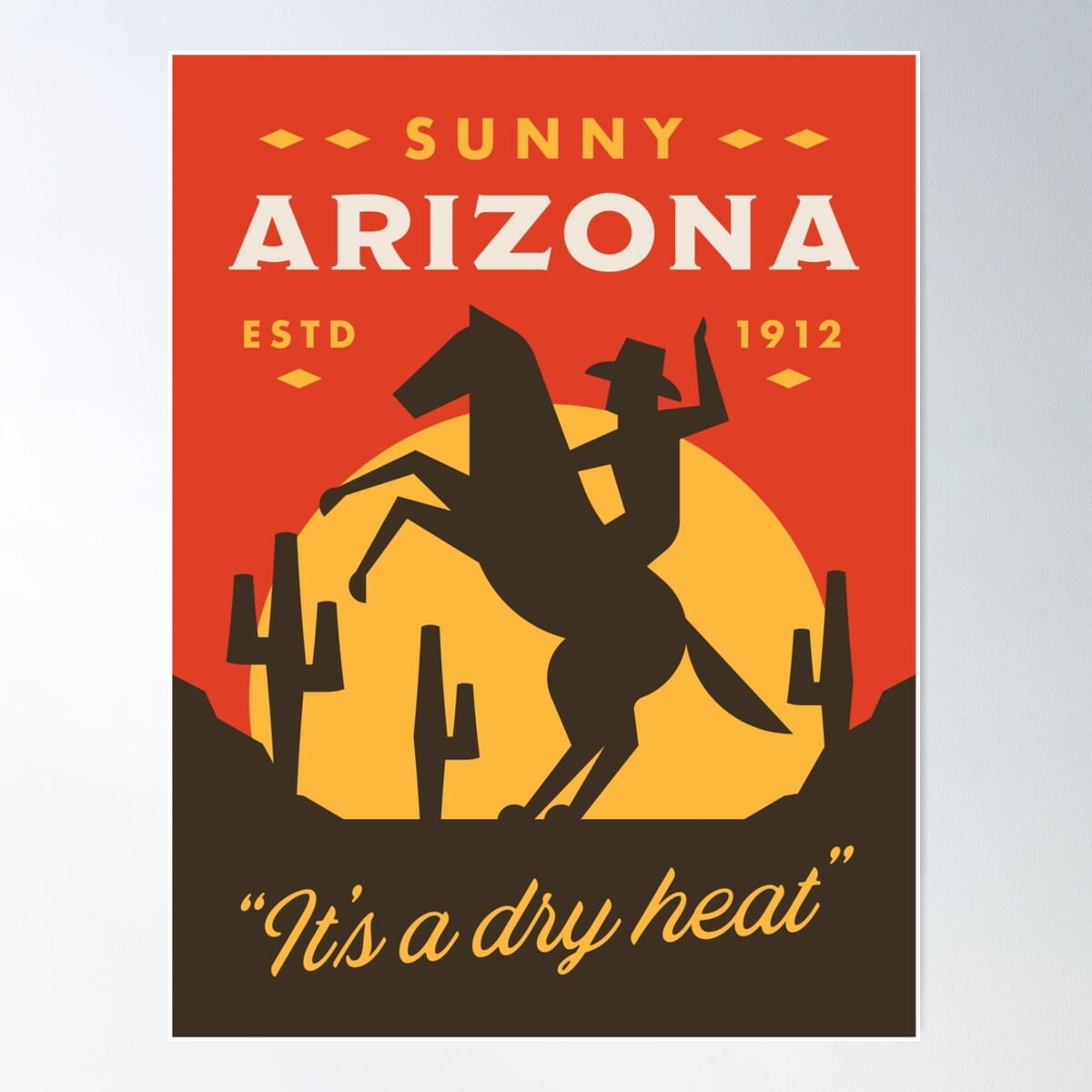 Sunny Arizona Poster Wall Art, Modern Wall Decor For Living Room ...