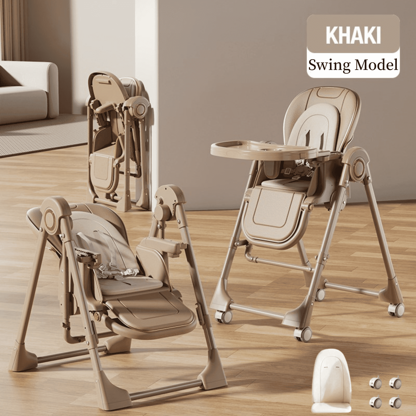 Sunny Babe Convertible Baby High Chair Folding Dining Chair Baby Swing ...