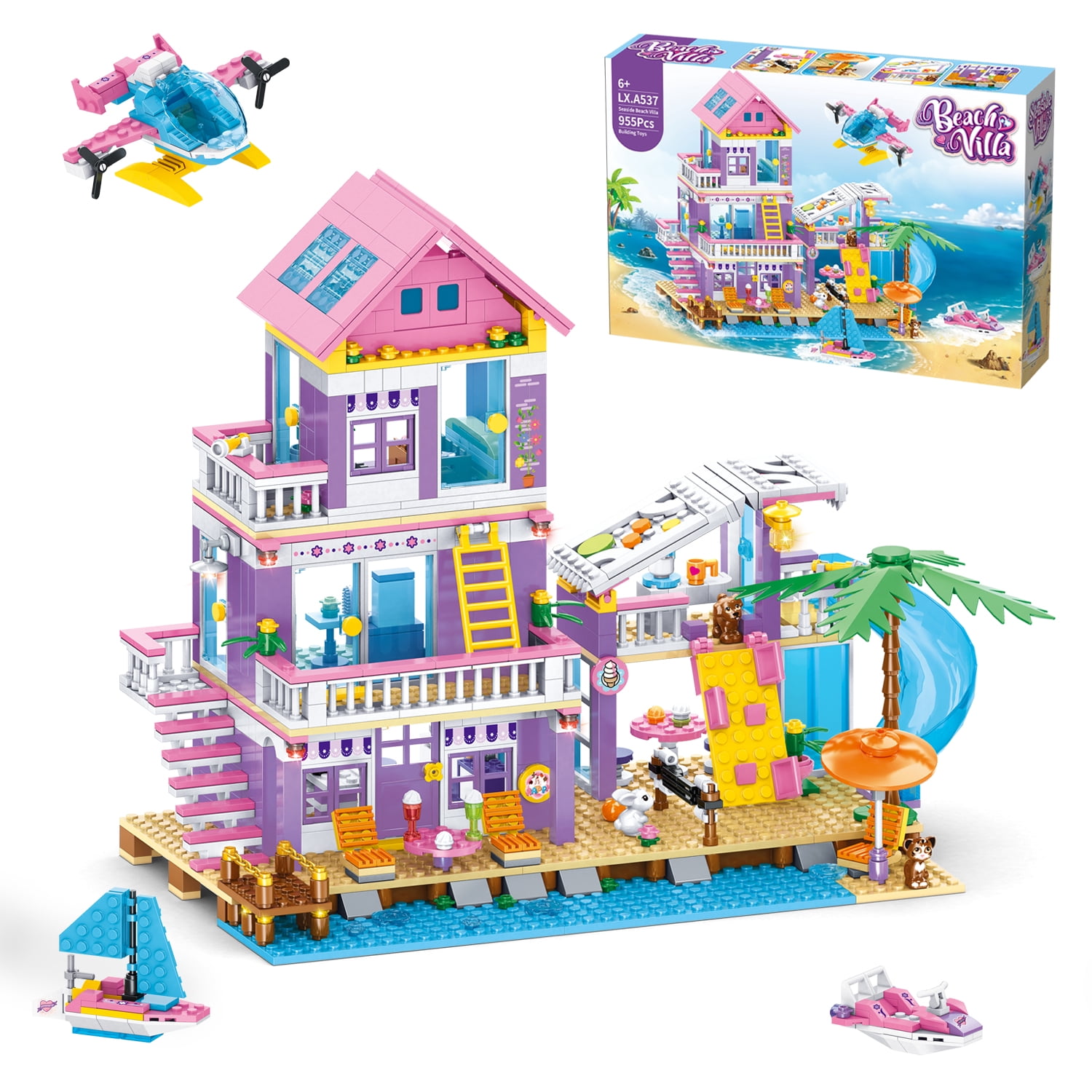 Sunny Beach Villa Building Block Set - Explore Creativity and Colors to ...