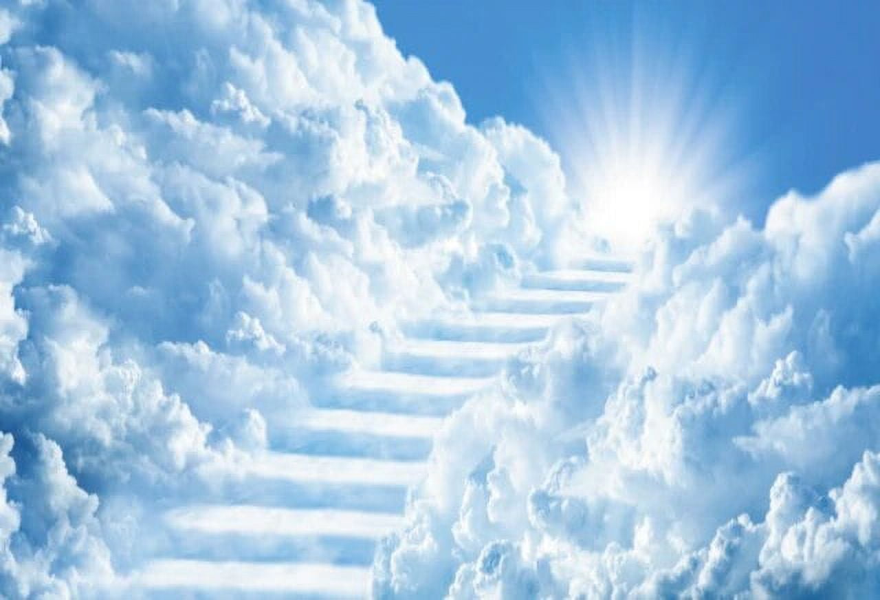 Sunny Blue Sky Cloud Ladder Scenery Photocall Backgrounds Baby Child ...