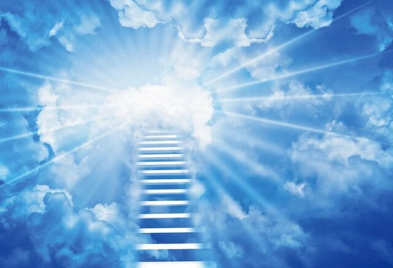 Sunny Blue Sky Cloud Ladder Scenery Photocall Backgrounds Baby Child ...