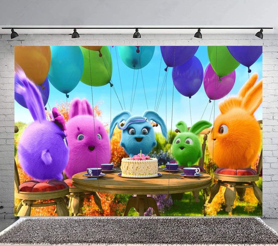 Sunny Bunnies Backdrop Banner Party Supplies Poster Movie Theme Background for Photography ...