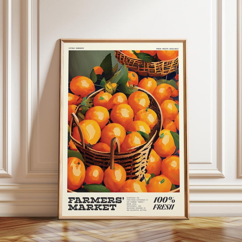 Sunny Citrus Delight: Handwoven Basket Of Fresh Oranges - Farmers ...