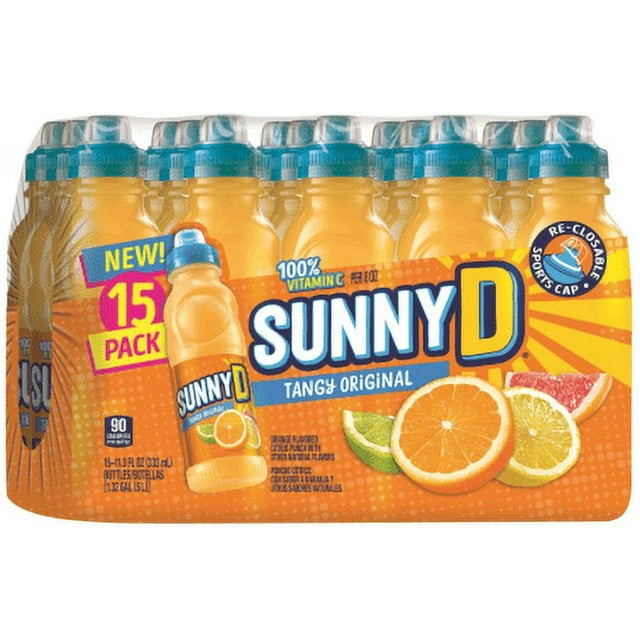Sunny D 15/11.3Oz Tangy Original Sport Cap - Walmart.com