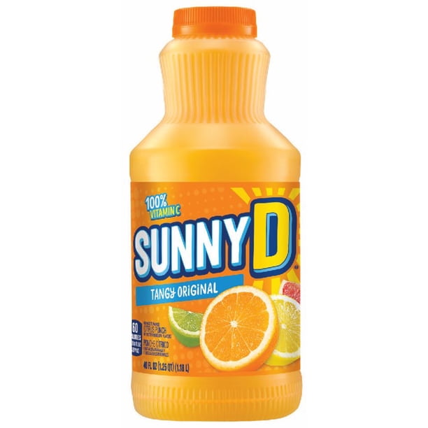SUNNYD Tangy Original Orange Juice Drink, 40 fl oz Bottle - Walmart ...