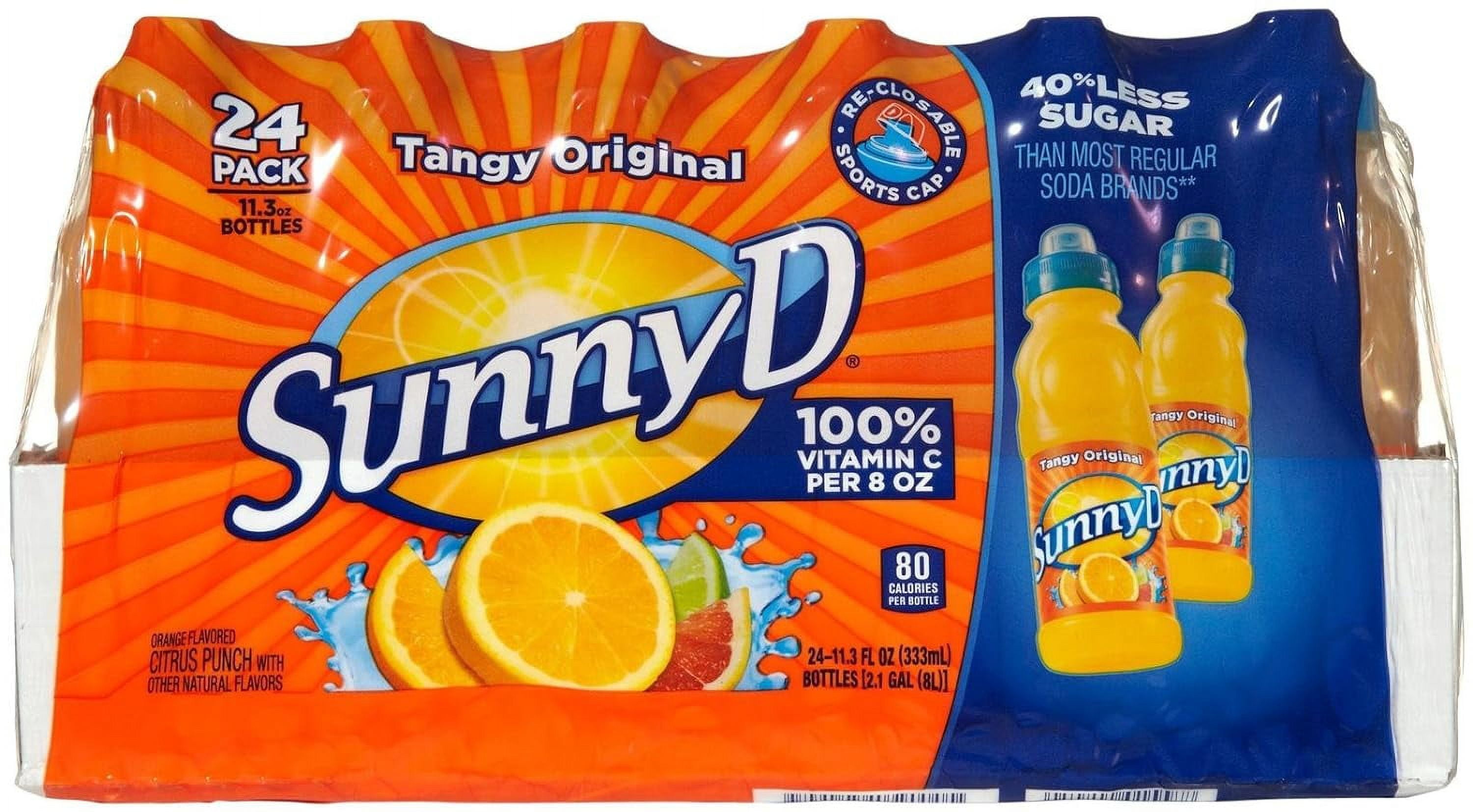 Sunny D Tangy Original Orange Flavored Citrus Punch Drink with Other Natural Flavors, 24 Count ...