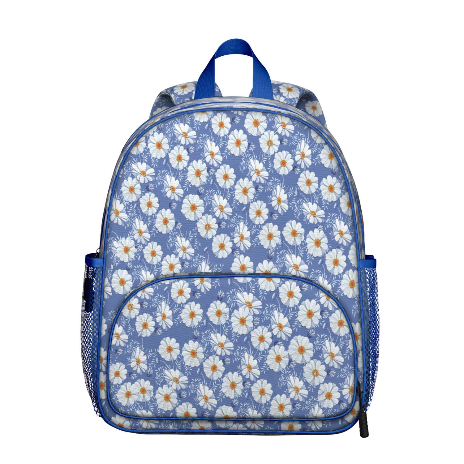 Sunny Daisy Print Ergonomic Backpack - Spine-Friendly Design ...