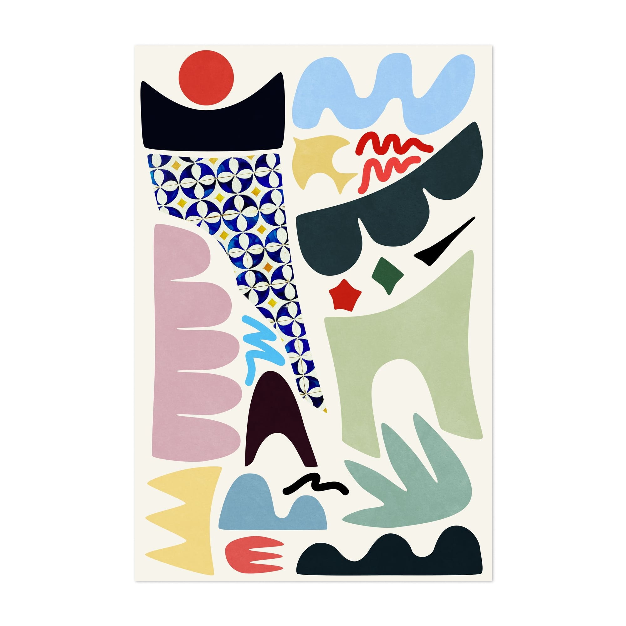 Sunny Day - Illustration Abstract Geometric Modern Art Pattern Mid ...