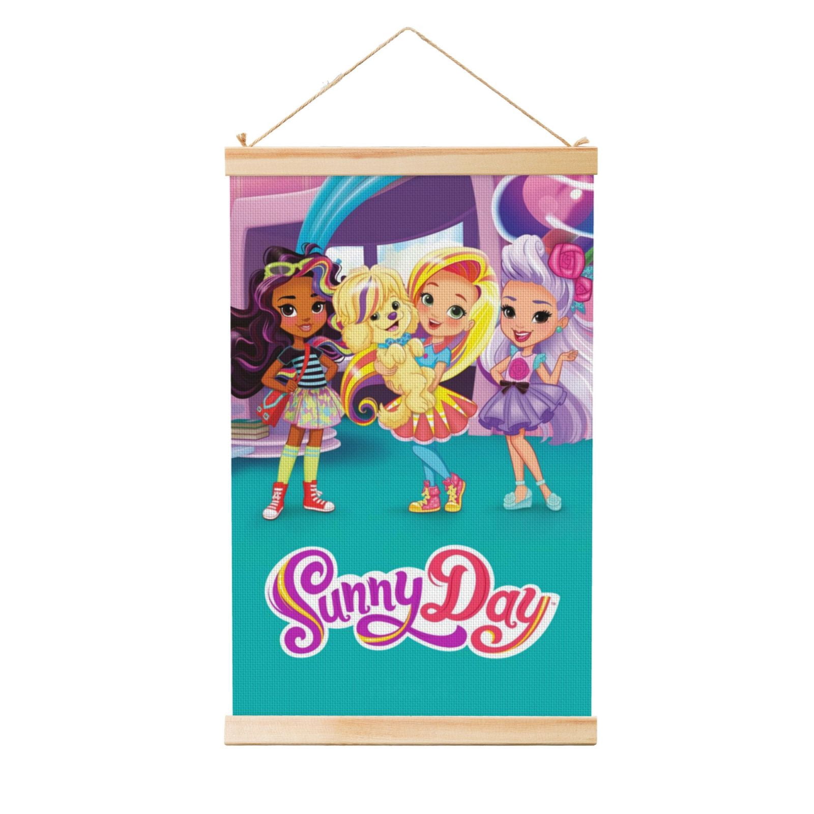 Sunny Day Poster Aesthetic Canvas Wooden Shaft Wall Art Hanging Hanger ...