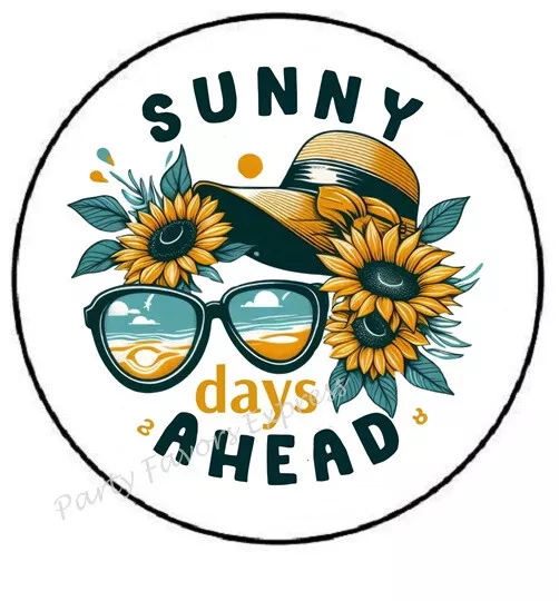 Sunny Days Ahead Sticker Party Favors Sticker Envelope Seals Labels ...