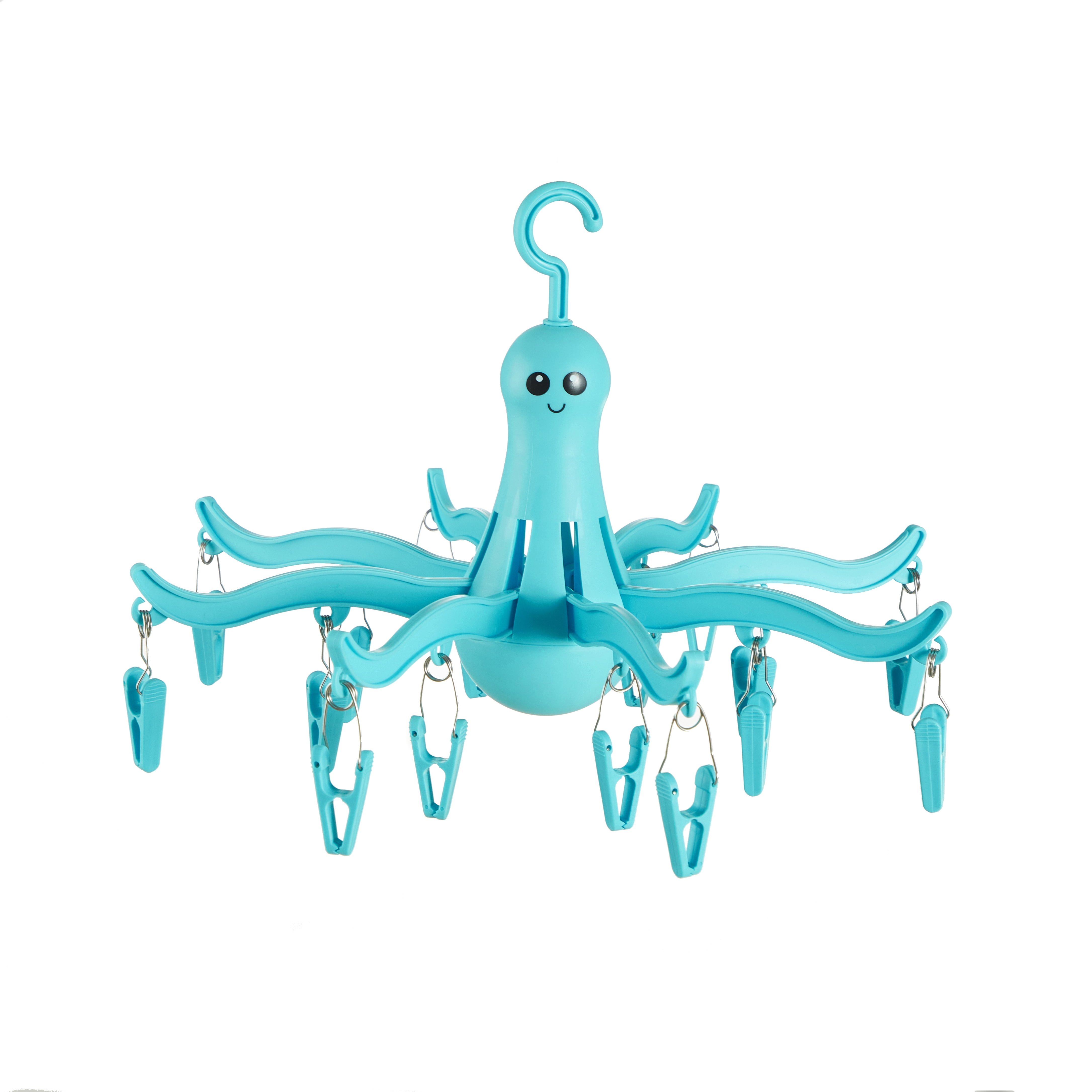 Sunny Days Blue Octopus Foldable Drying Hanger, 16 Pegs - Walmart.com