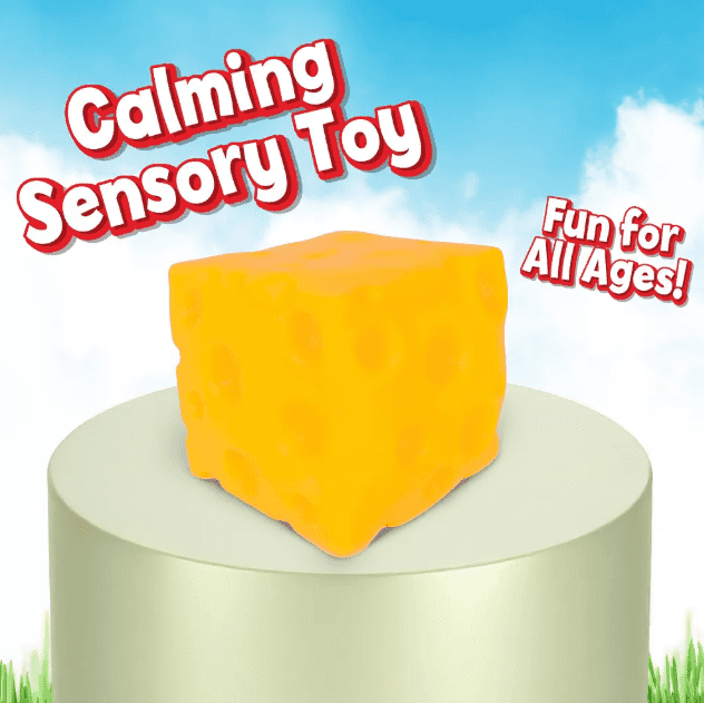 Squeezy CHEESE BLOCK Sensory Toys, Slow Rising Squishy Relief Soft ...