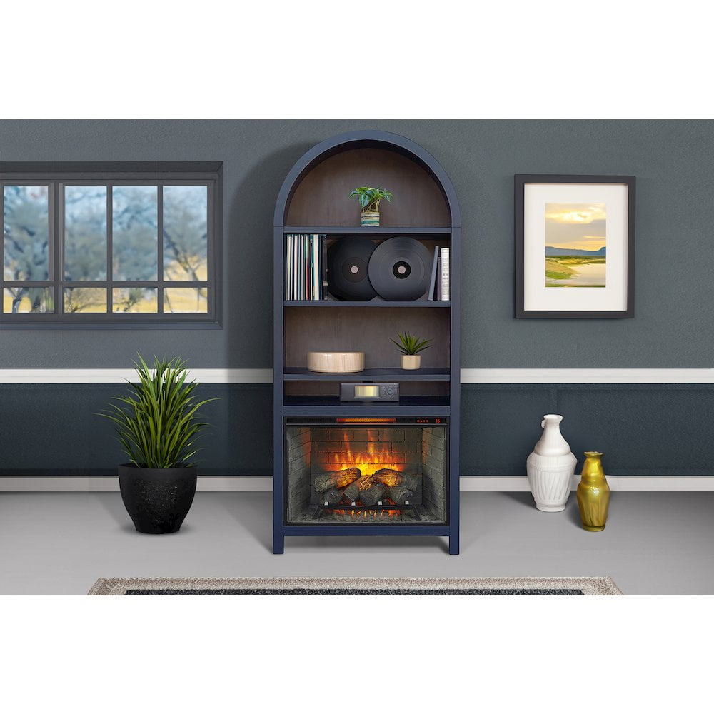 Sunny Designs 37" Arch Bookcase with Electric Fireplace - Walmart.com
