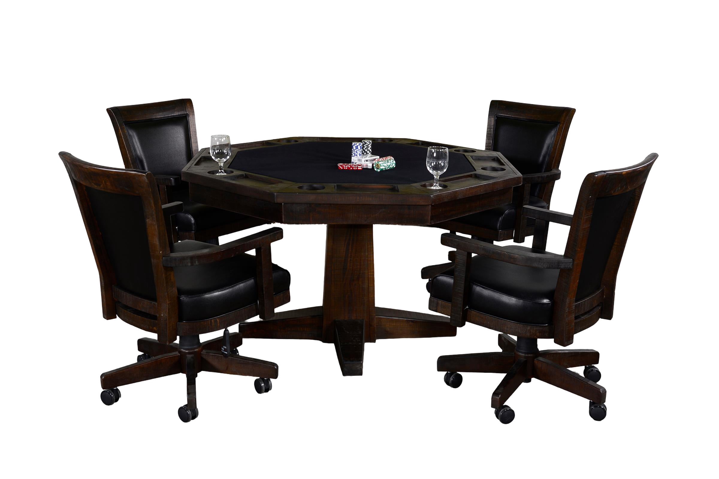 Sunny Designs 5-Piece Reversible Game and Dining Poker Table Set ...