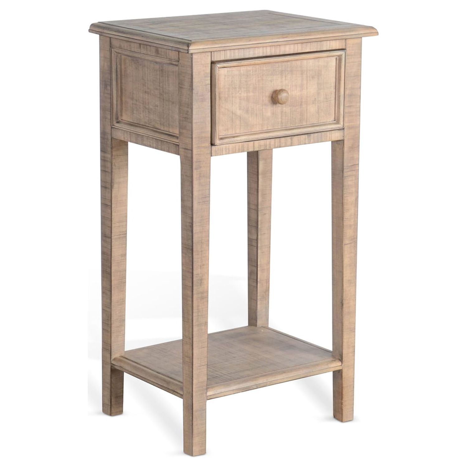 Sunny Designs Beach Pebble Wood Side Table with Drawer - Walmart.com