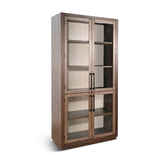 Sunny Designs Boise Tall Cabinet in Dark Brown Color - Walmart.com