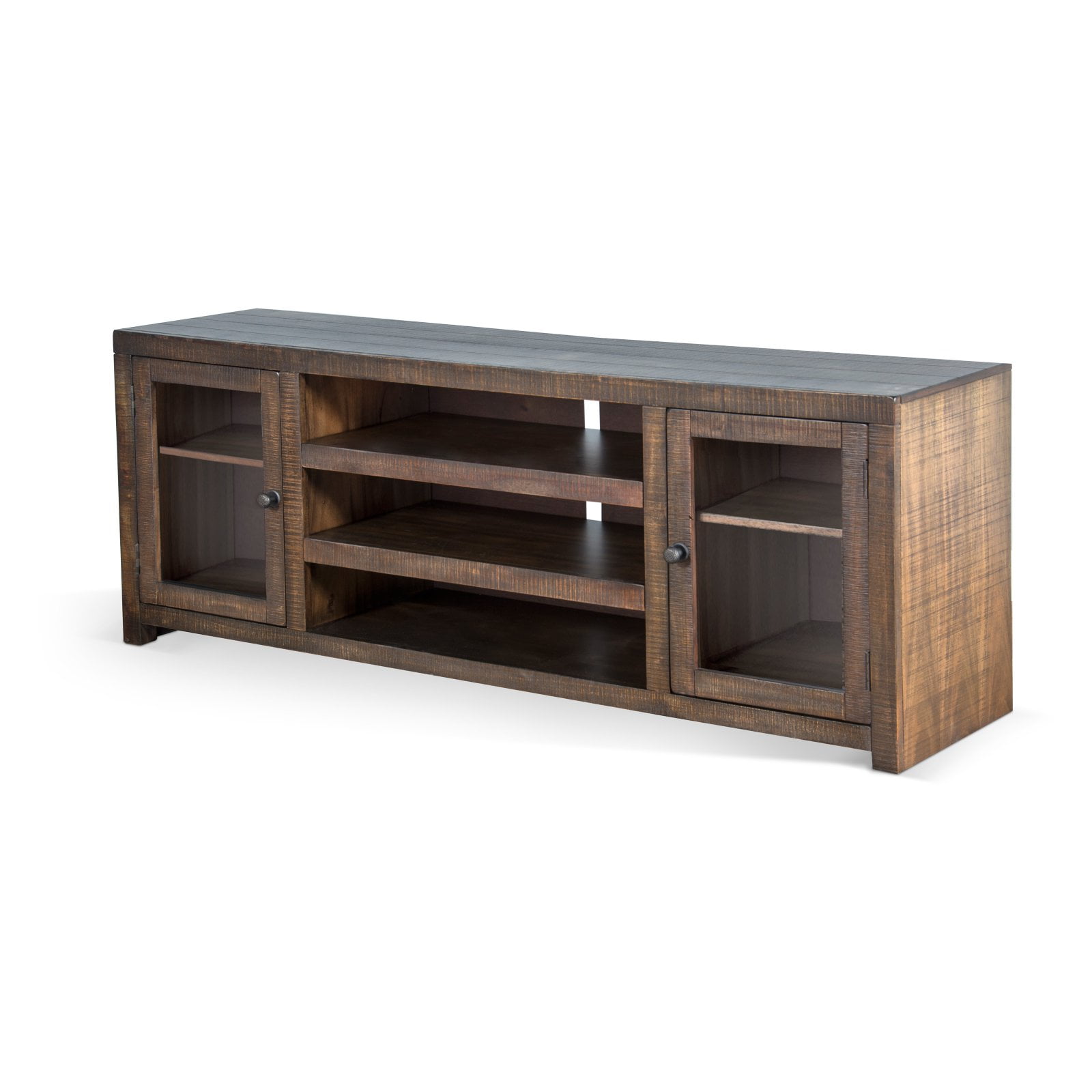 Sunny Designs Homestead 72" Transitional Wood TV Console in Tobacco ...