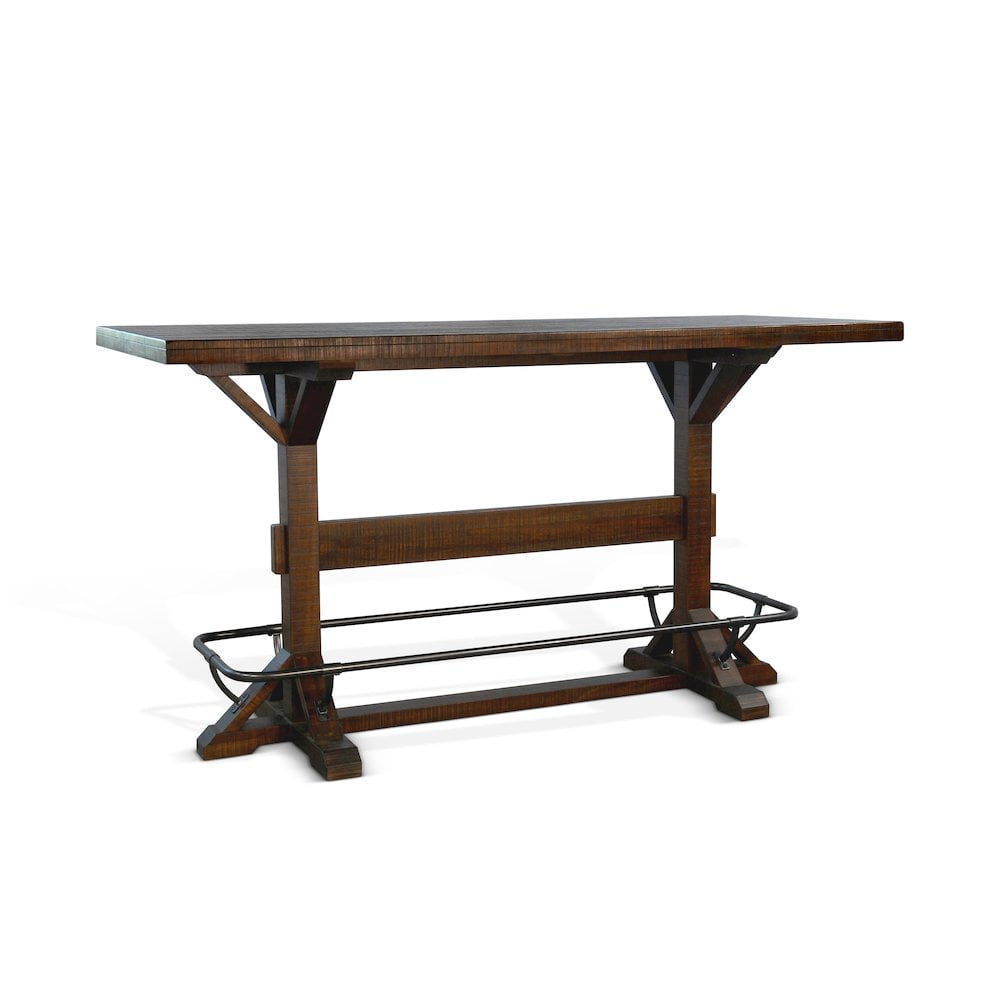 Sunny Designs Homestead Solid Wood Industrial Long Rectangular Pub ...