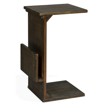 Sunny Designs Sedona 12.5" Traditional Wood Sofa Mate Table in Rustic ...