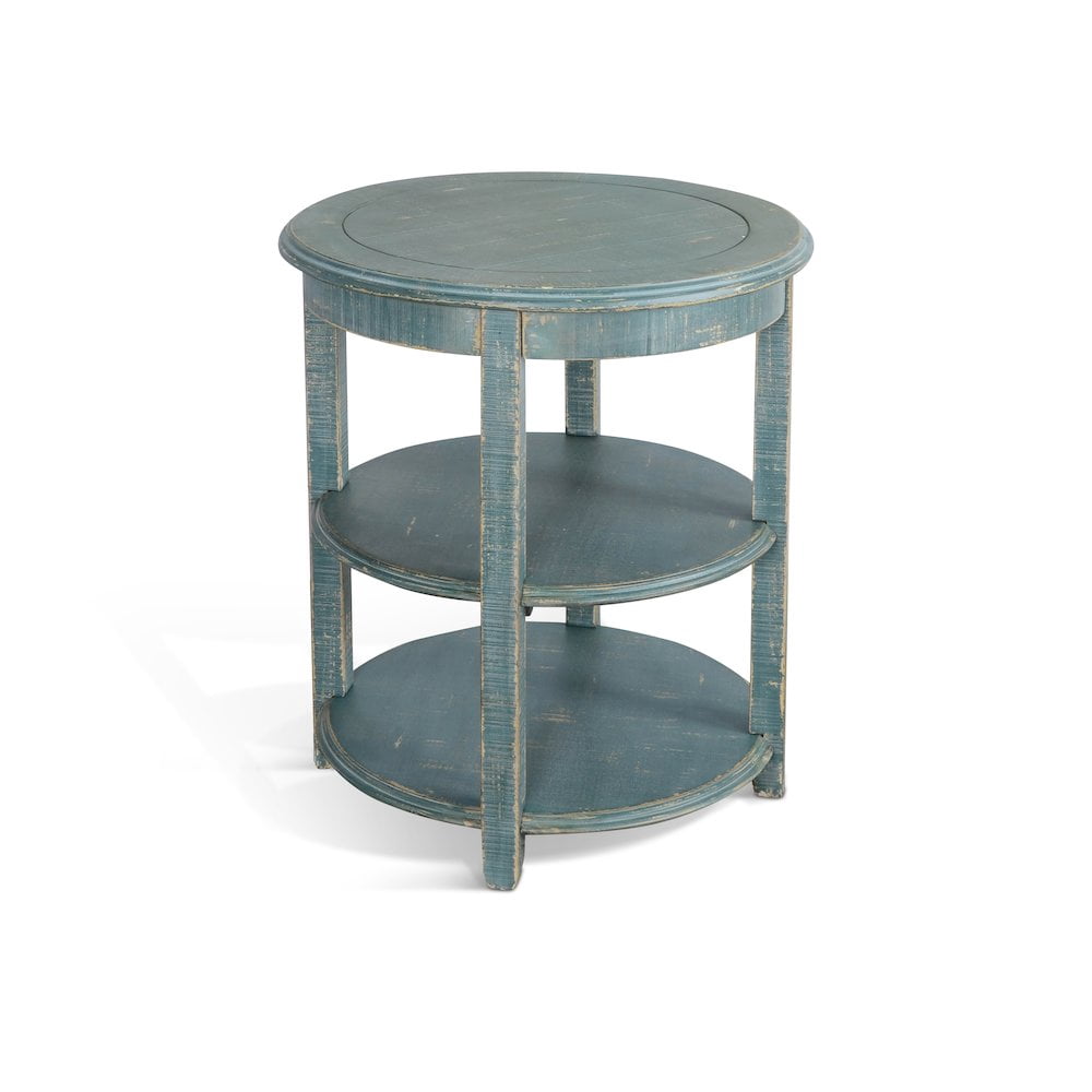 Sunny Designs Marina Green Sea Grass Solid Wood and Veneers Side Table ...