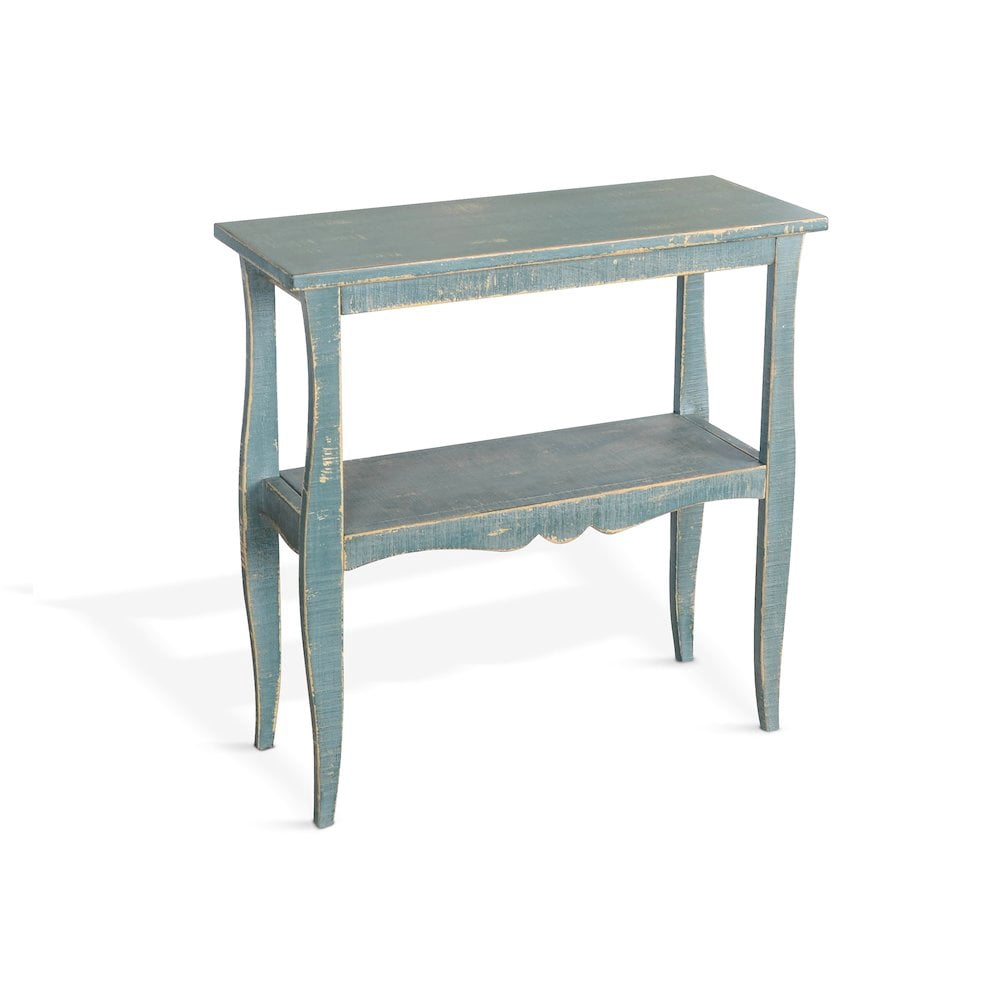 Sunny Designs Marina Green Sea Grass Solid Wood and Veneers Side Table ...