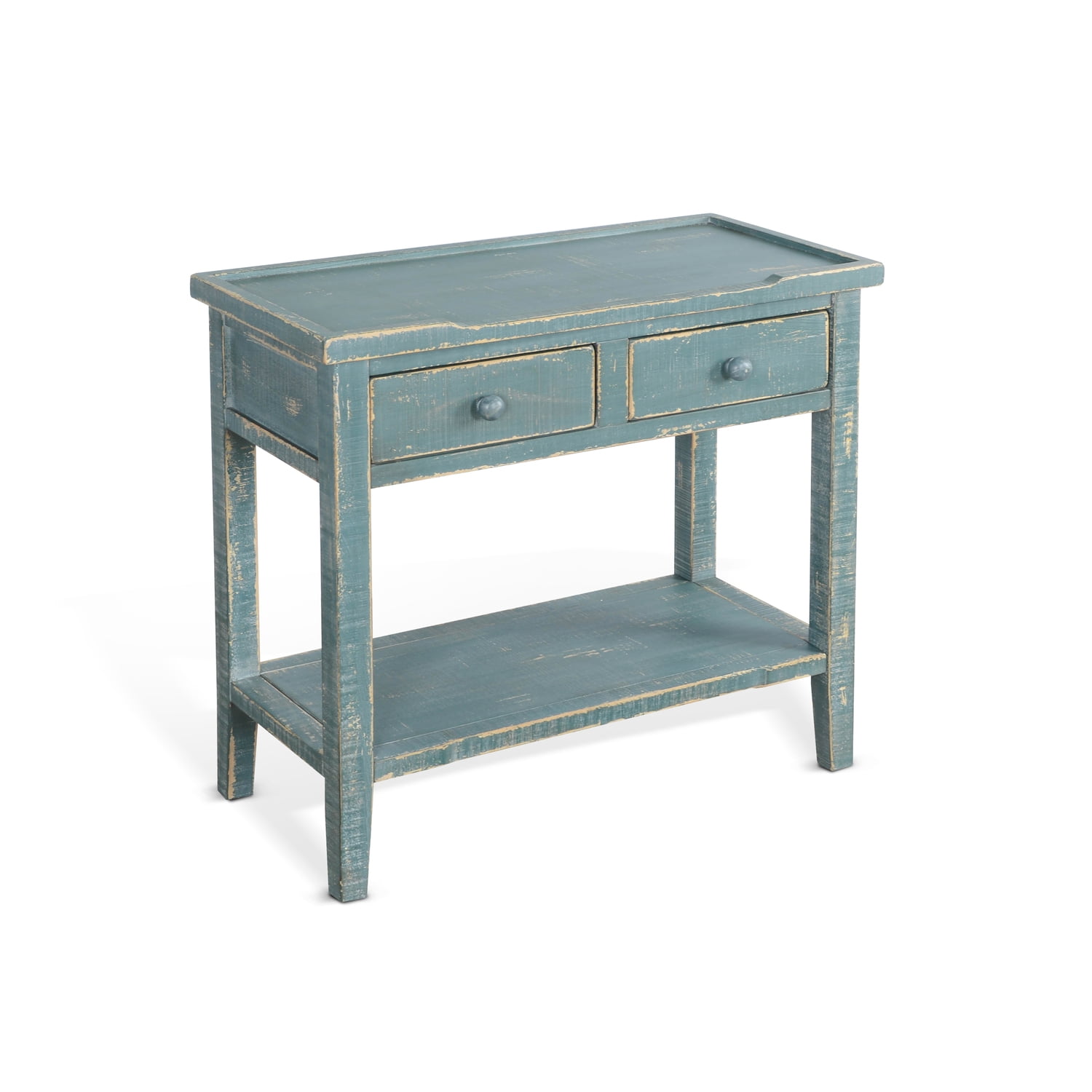 Sunny Designs Marina Sea Grass Wood Side Table - Walmart.com