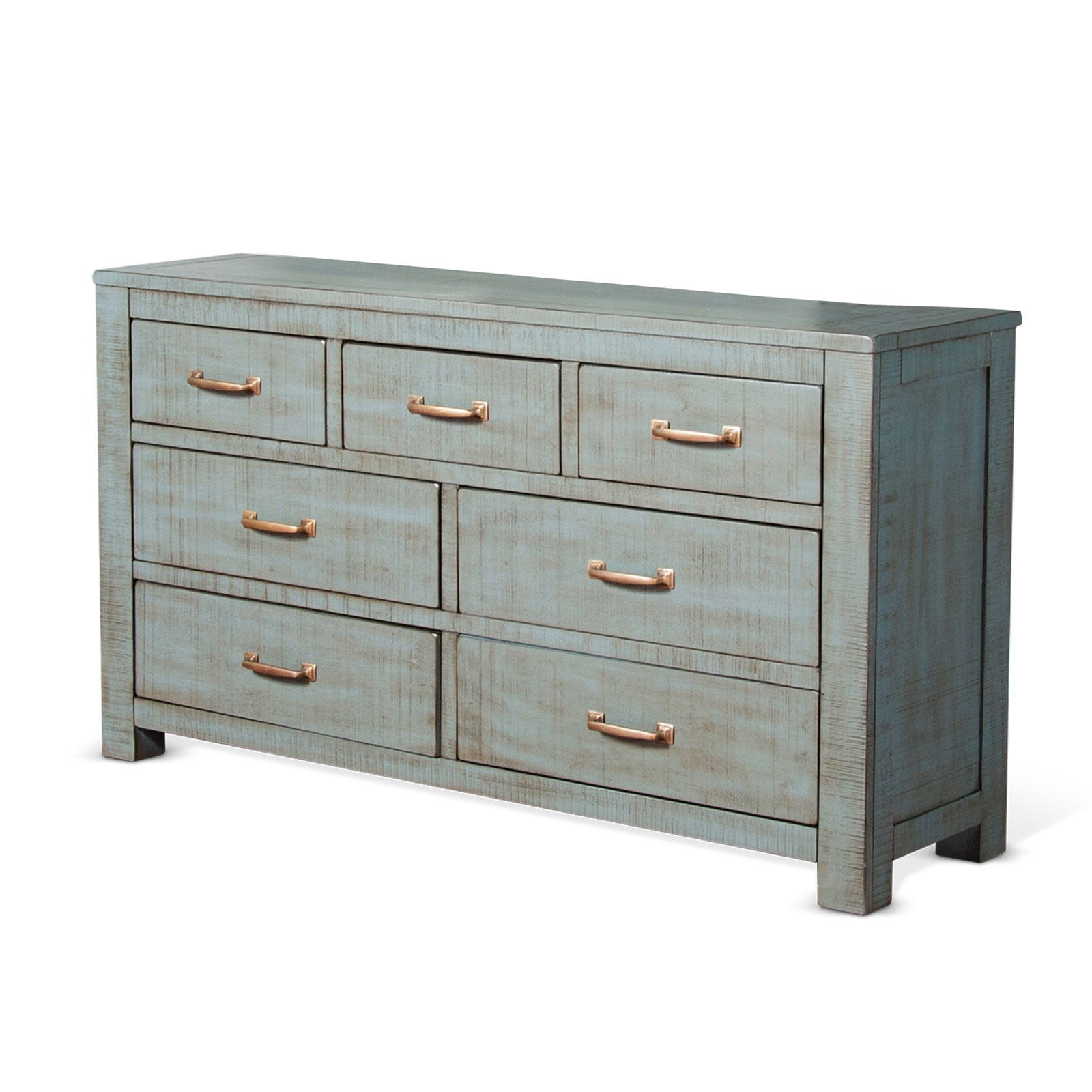 Sunny Designs Ranch House 58" Farmhouse Wood Dresser in Little Boy Blue ...