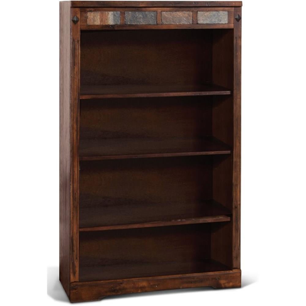 Sunny Designs Santa Fe 48" Mahogany Wood Bookcase with Adjustable ...